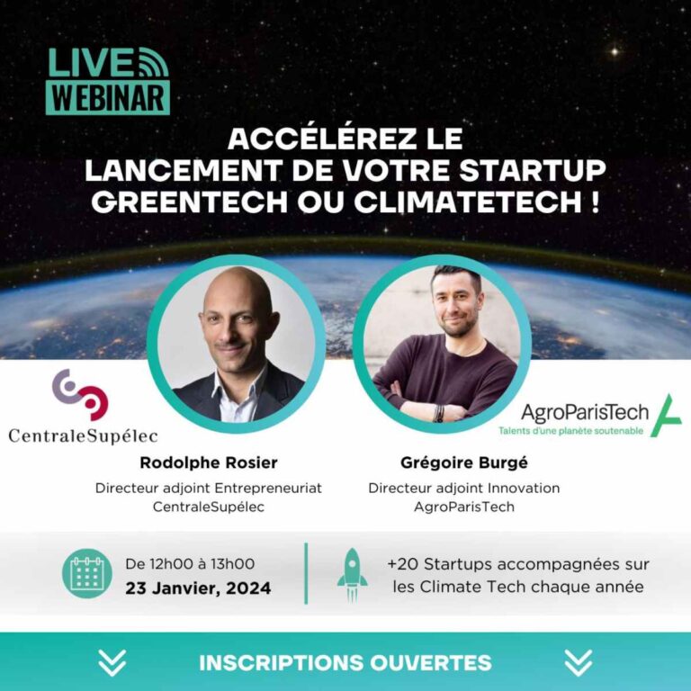 Webinaire : Accélérez le lancement de votre start-up Greentech ou ...